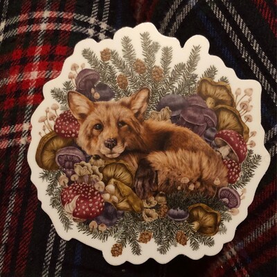 Fig the Fox Weatherproof Sticker - Etsy