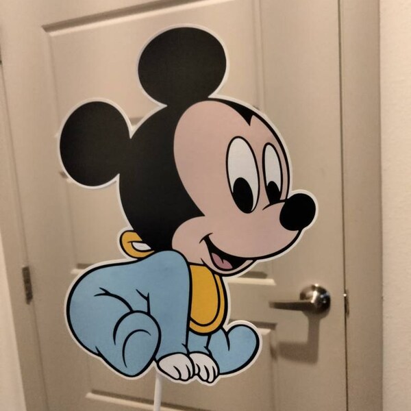 1 Disney Baby Mickey Cake Topper or Centerpiece Pick - Etsy