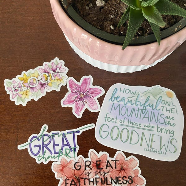Consider the Lilies, Dye Cut Vinyl Sticker - Etsy