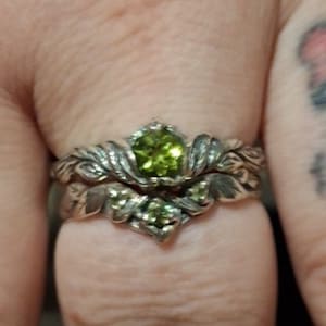 Vintage Fairycore Silver Band Enchanted Forest Mystical Ring, Unique ...