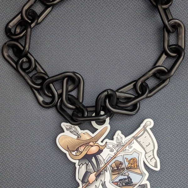 Full Color Custom Fan Chain Giant Logo Necklace Sports Homerun Turnover ...