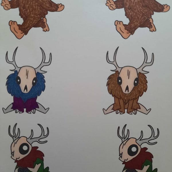 Cryptids/mythology Chibi SVG + PNG Bundle - Etsy