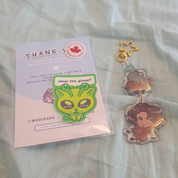 Pocket Zipline Linked Keychain Charm (3.5" Epoxy Linked Charm ...