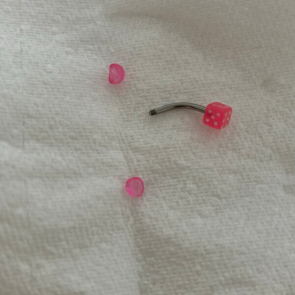 1 X Clear Crystals Dangly Drop Belly Bar, Quality Clear Crystal 316L ...