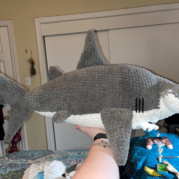 Crochet Pattern: Giant Hammerhead Shark Amigurumi, Crochet Shark ...