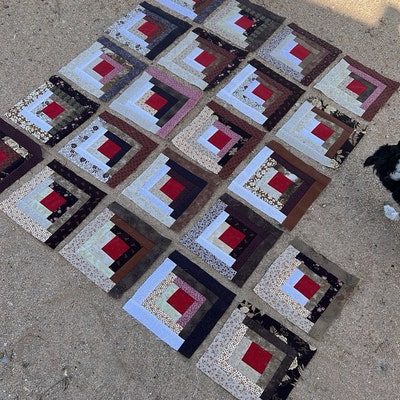 Log Cabin Maze Quilt Block PDF Pattern With Video Tutorial 6, 8, 10, 12 ...