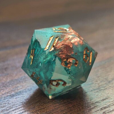 Steampunk Stone 8 Piece Handmade Polyhedral Dice Set Dungeons & Dragons ...