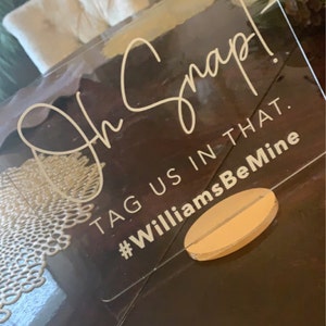 Oh Snap Tag Us in That Social Media Sign Add Your Custom - Etsy