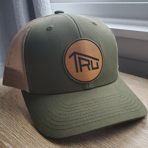 Custom Leather Patch Hats, Logo Hats, Laser Engraved Leather Patch ...