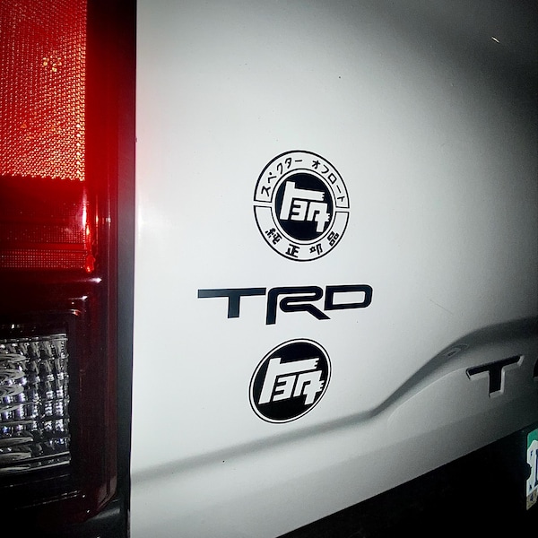 TRD Vinyl Decal for Toyota Truck Tacoma Tundra 4runner Camry Rav4 TJ FJ ...