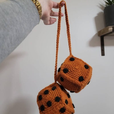 Rear View Mirror Charm Rose Flower Crochet Pattern PDF Amigurumi Car ...