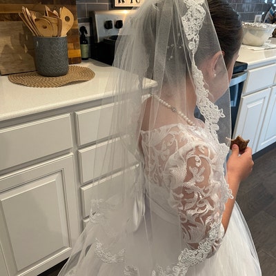 Simple Soft Veil Moscato Wedding Veil Fingertip Veil Ivory - Etsy