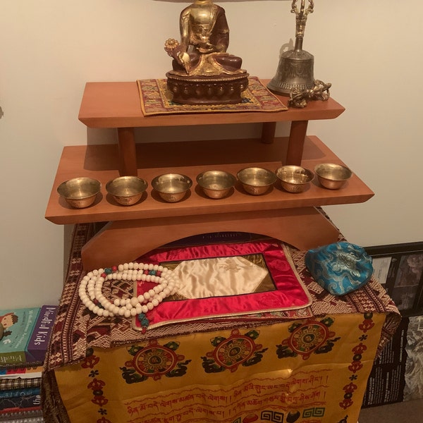 Puja Table. Meditation Shrine. Prayer Table. Meditation Altar. Tea ...