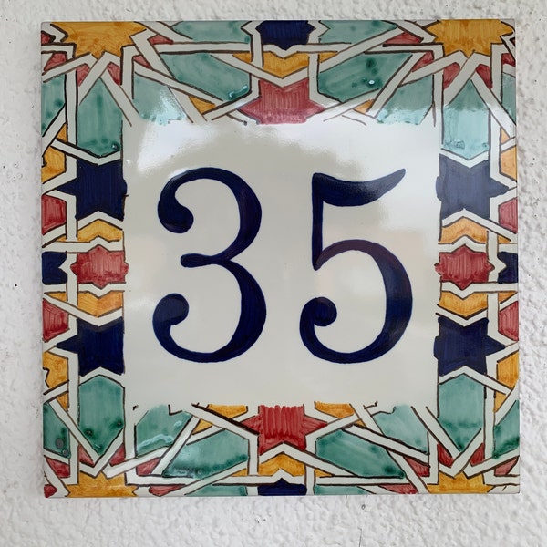 Moroccan Custom House Signs, Moroccan Tile Signs, Ceramic Personalized ...