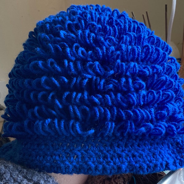 Vintage Crochet Pattern Womens Loopy Loop Stitch Hat PDF Instant ...