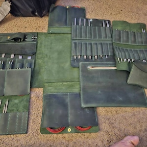 Prima Duet No.2 Leather Needles Case Handmade Knitting - Etsy