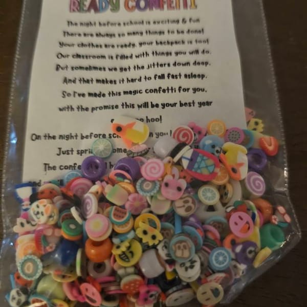Ready Confetti Bags, Back to School, Ready Confetti, First Day of ...