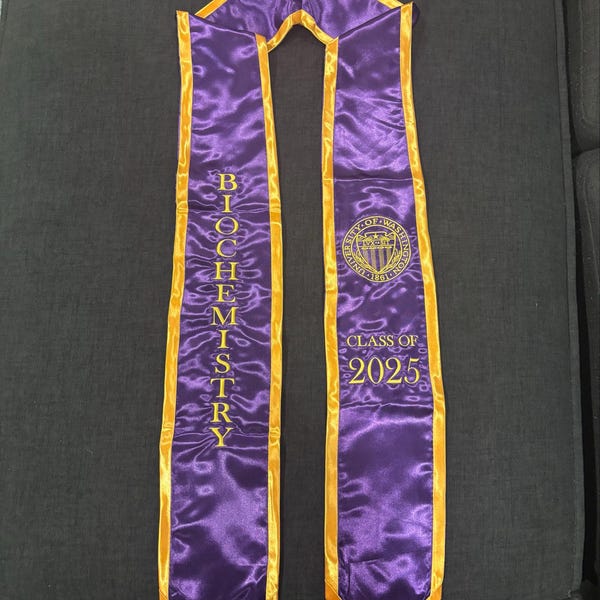 Custom College Graduation Sash, Personalized Graduation Stole, Custom ...