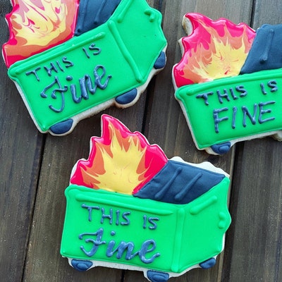 Dumpster Fire Cookie Cutter and Fondant Cutter and Clay Cutter - Etsy