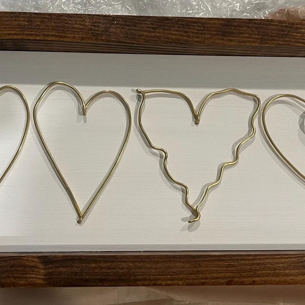 Wire Heart, Wire Heart Decor, Heart Wall Decor, Gallery Wall, Heart ...
