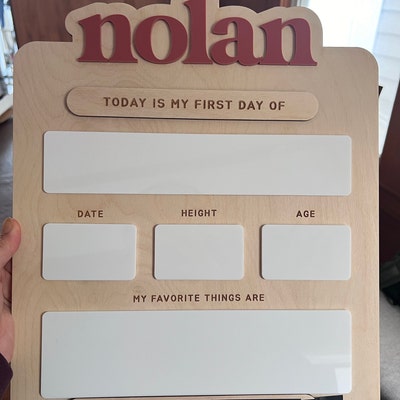 Wooden Daisy Flower Milestone Cards Custom Name Milestone Set Boho ...