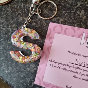 Personalised Initial Letter Resin Keyring // Pink Butterfly - Etsy UK