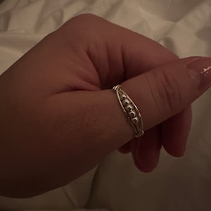 Pure Sterling Silver Fidget Ring Spinner / Meditation Ring / Calming ...