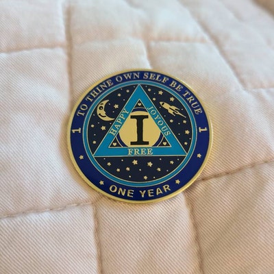 MRS Yearly AA Medallion 1 60 Years Alcoholics Anonymous Recovery ...