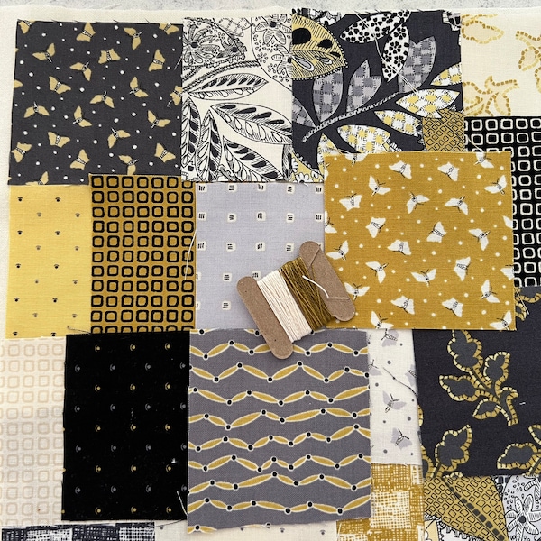 Slow Stitch Kit With Hand Dyed Fabrics /collage Kit / Embellishments ...