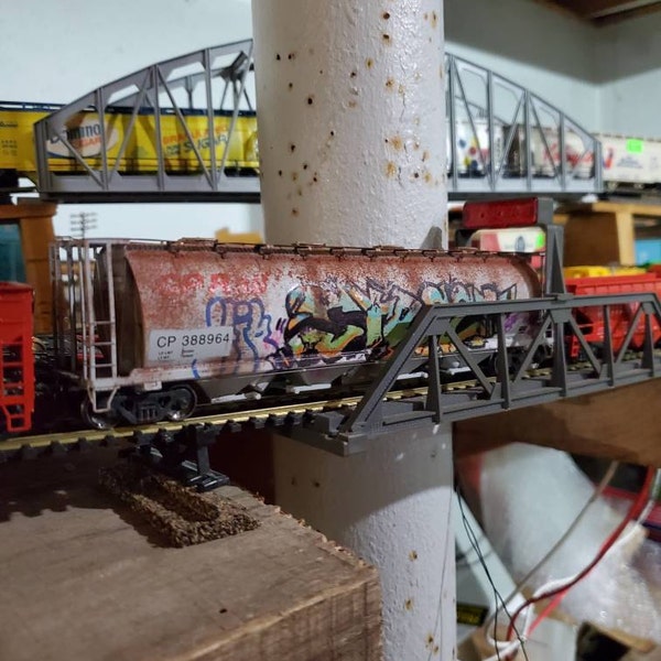 Custom Painted N Scale Hopper Model Train Car With Graffiti and ...