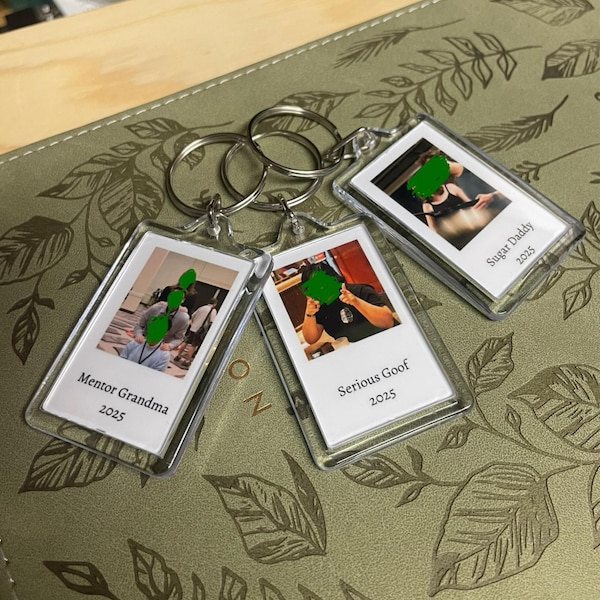 Personalized Polaroid Photo Keychain Custom Gift for Anniversary ...