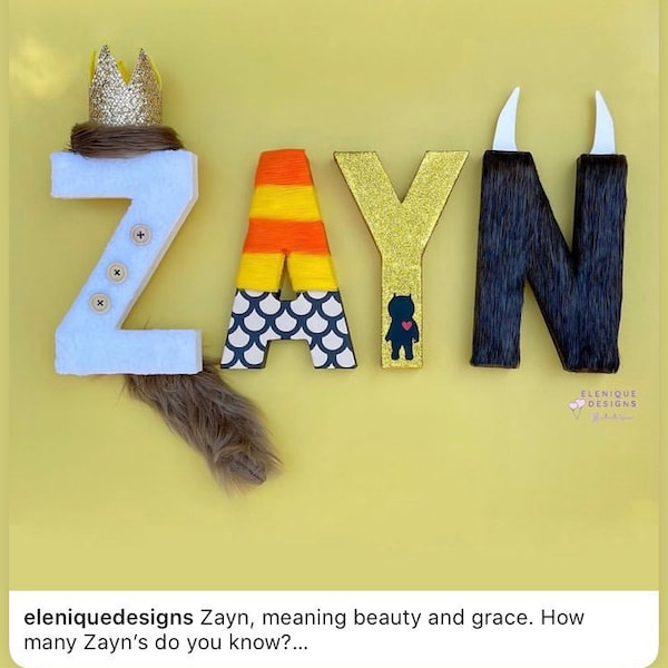 8" Where the Wild Things Are Themed Name/letters for Party/nursery - Etsy