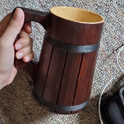 Hobbit Wooden Beer Mug, Lord of the Rings Mug, 0.7 L 23 Oz, Beer ...