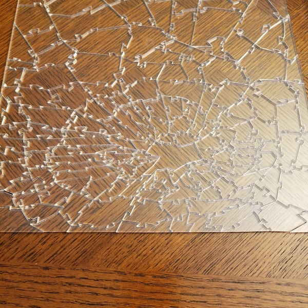 BROKEN GLASS Clear Impossible Jigsaw Puzzle Acrylic 161 Pieces Custom ...