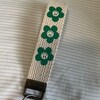 Retro Flower Smiley Face Keychain Wristlet / Key Fob/ Smiley Face Daisy ...