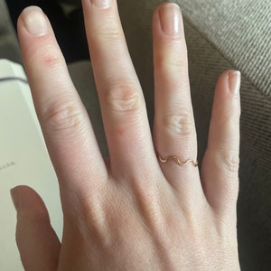 Handmade Ripple Stacking Ring / 14k Gold Filled or Sterling Silver Squiggle Ring - Etsy