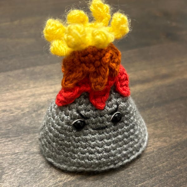 Reversible Volcano Amigurumi Crochet Pattern, Mountain,kawaii, Lava ...