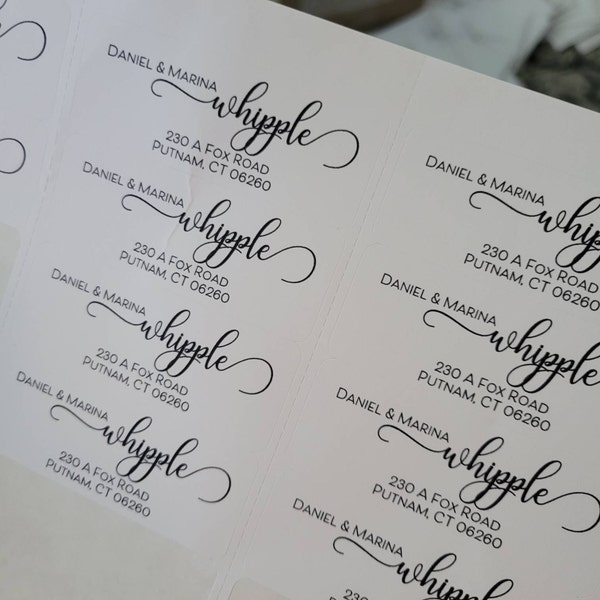 Return Address Labels, Calligraphy Address Labels, Fancy Return Address ...