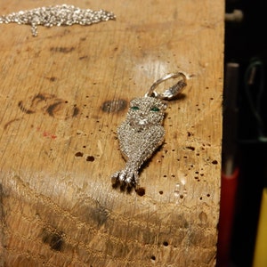 Sterling Silver 925 Iced Out Tiger Pendant - Etsy