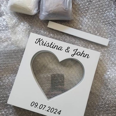 Rustic Wedding Sand Ceremony Set Rustic Unity Sand Ceremony Set Heart ...