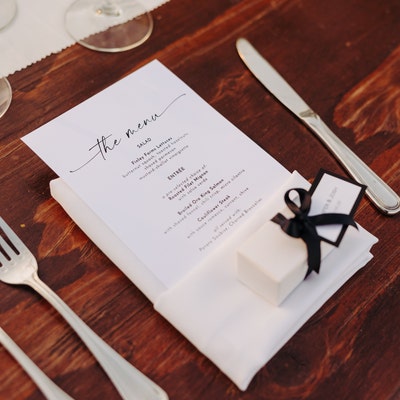 Modern Wedding Dinner Menu, Minimalist Wedding Menu, Wedding Food Menu ...