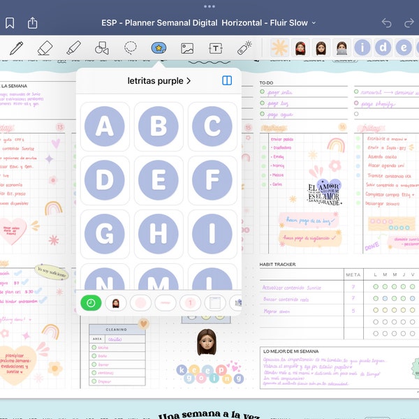 Pre-cropped Digital Planner Alphabet Stickers, Goodnotes Stickers ...