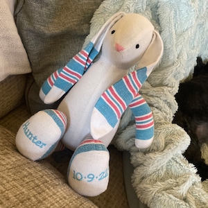 Plush Bunny From YOUR Baby's Hospital Receiving Blanket - Etsy