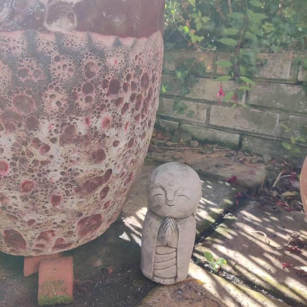 Lovely Monk Stone Statue | Buddha Oriental Garden Outdoor Sculpture ...