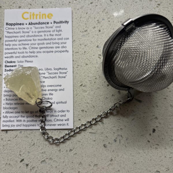 Raw Crystal Tea Infuser - Loose Leaf Tea Steeper - Cute Tea Strainer ...