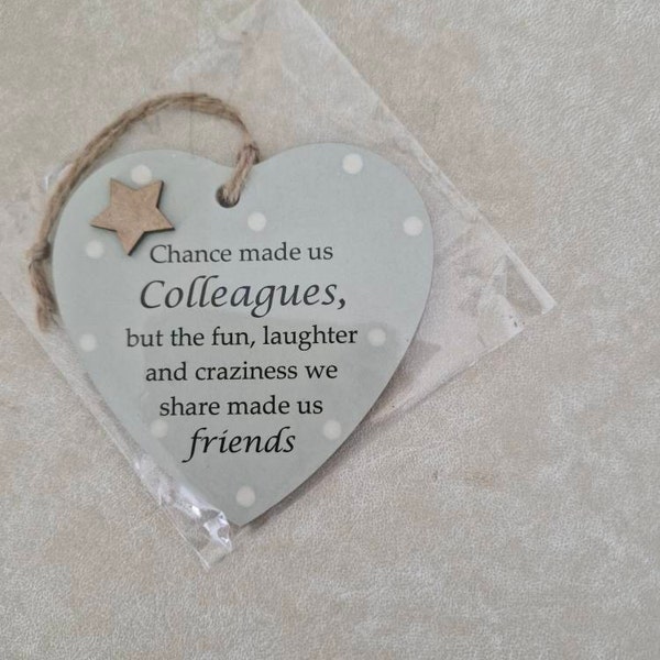 Thank You for Your Kind Help and Support Wooden Gift Heart Plaque/sign ...