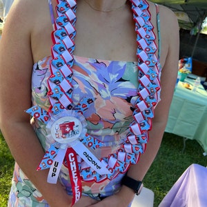 Baseball Ribbon Lei/graduation Leis/senior Night/sport Night/graduation ...