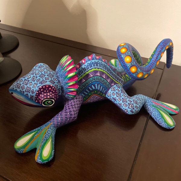 Alebrije Rabbit Oaxacan Wood Carving Hand Painted Mexican Craft Home ...
