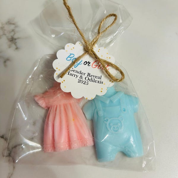 Gender Reveal Soap Favors - He or She Gender Neutral Baby Shower Gift ...
