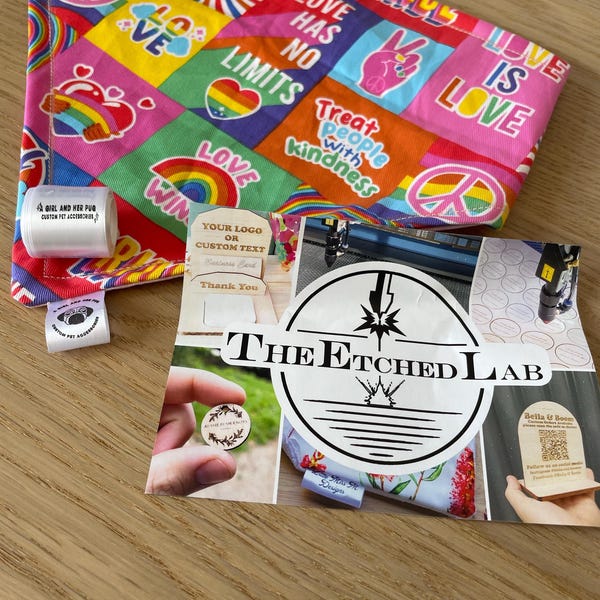 Custom Wooden Tags Laser Cut Engraved Personalized Logo, Timber Sew in ...